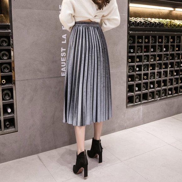 Branded Wear For Less (BFL) | Skirts | High Waist Velveted Long Maxi ...